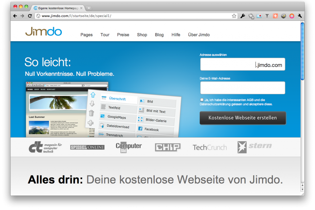 Jimdo testet neue Startseiten | Das JimdoWatchBlog - Das Blog mit den ...